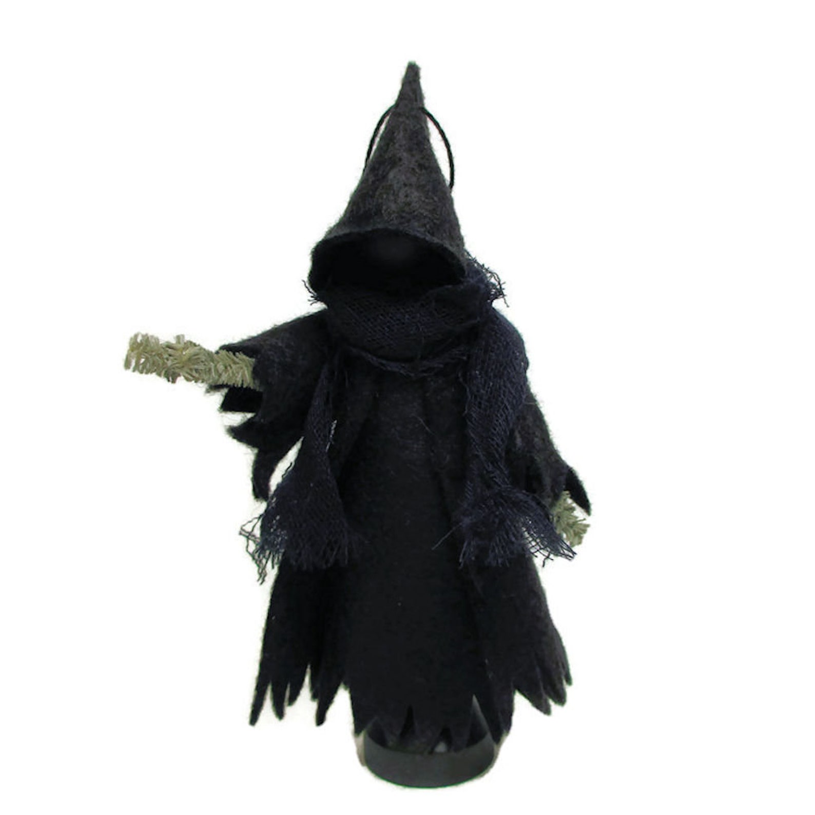 Ghost of Christmas yet to Come Clothespin Ornament Peg Doll | Etsy UK