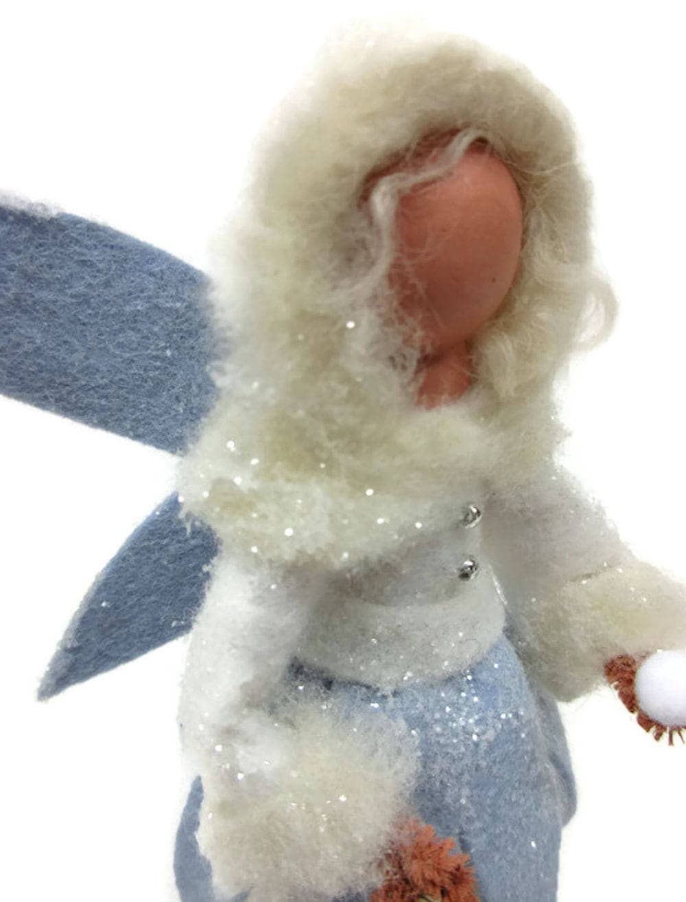 Snow Fairy Christmas Ornament, Clothespin Doll, Winter Fairy Peg Doll ...