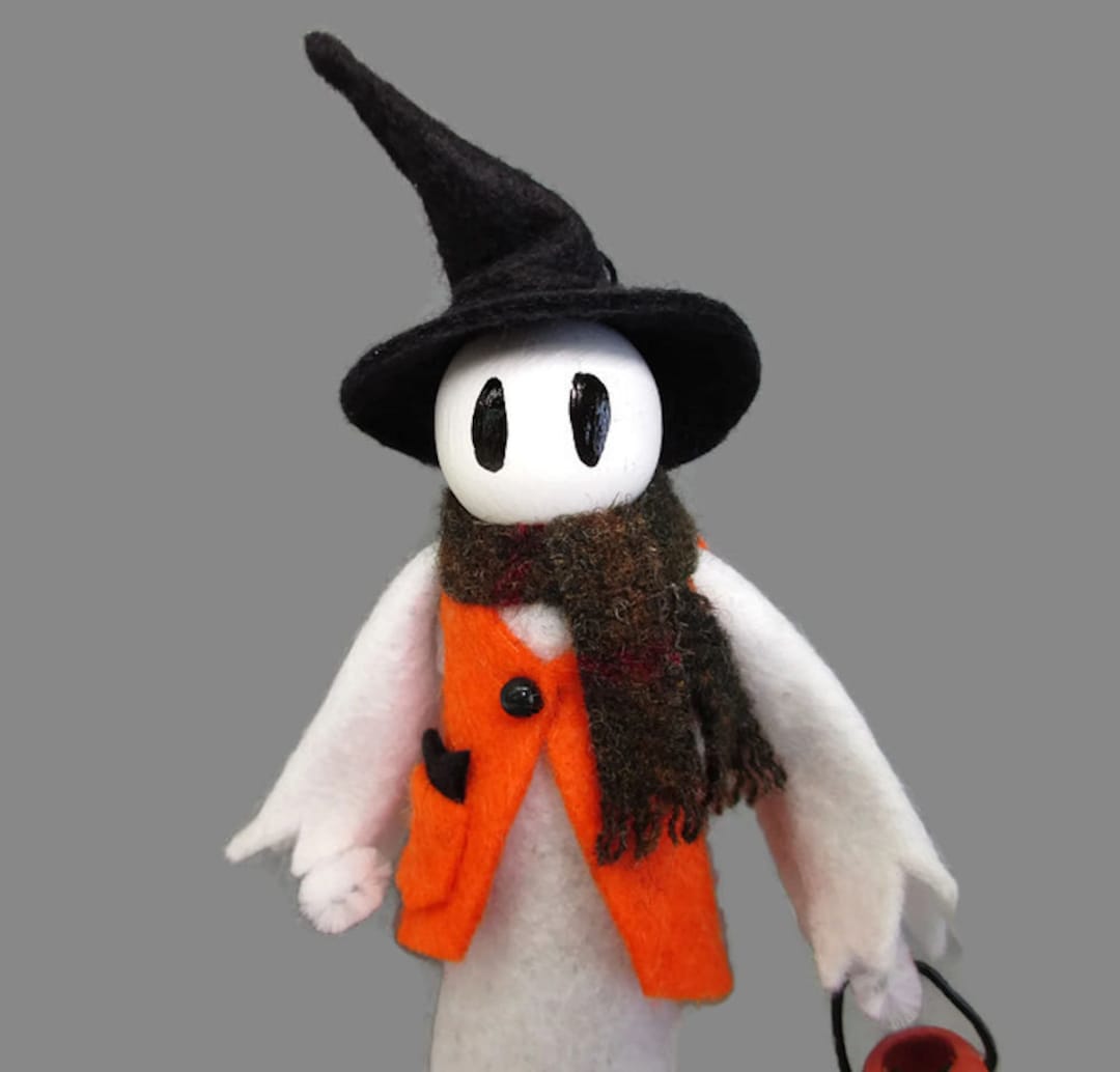 Halloween Ghost Clothespin Ornament, Trick or Treat Ghost, Peg Doll ...