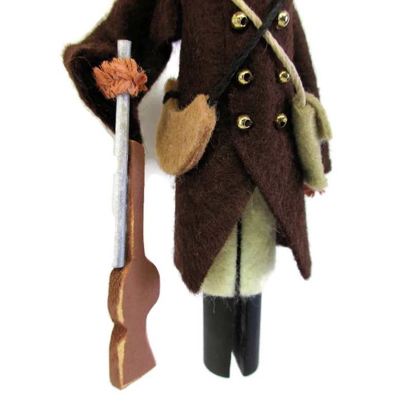 Colonial Militiaman Clothespin Ornament, Continental Army, Minute Man ...