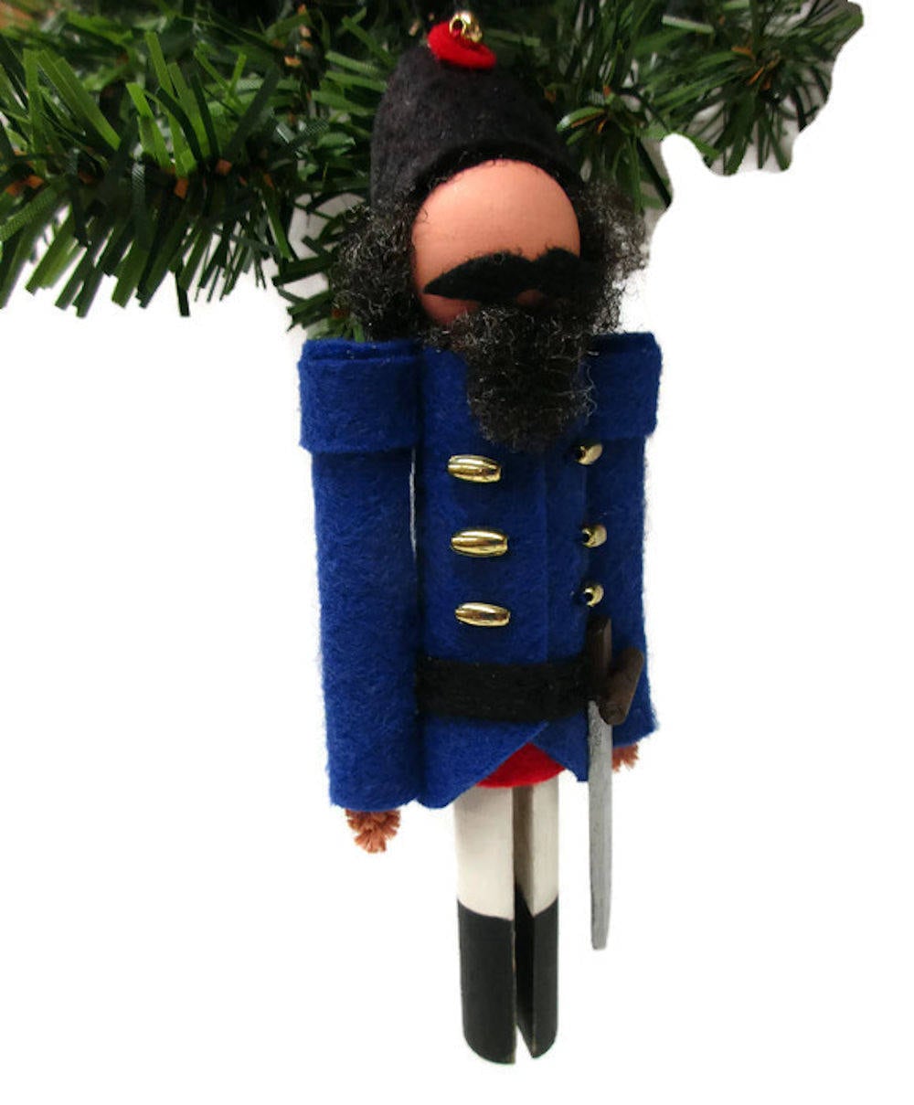Nutcracker Christmas Ornament, Clothespin Ornament, Toy Soldier, Peg ...