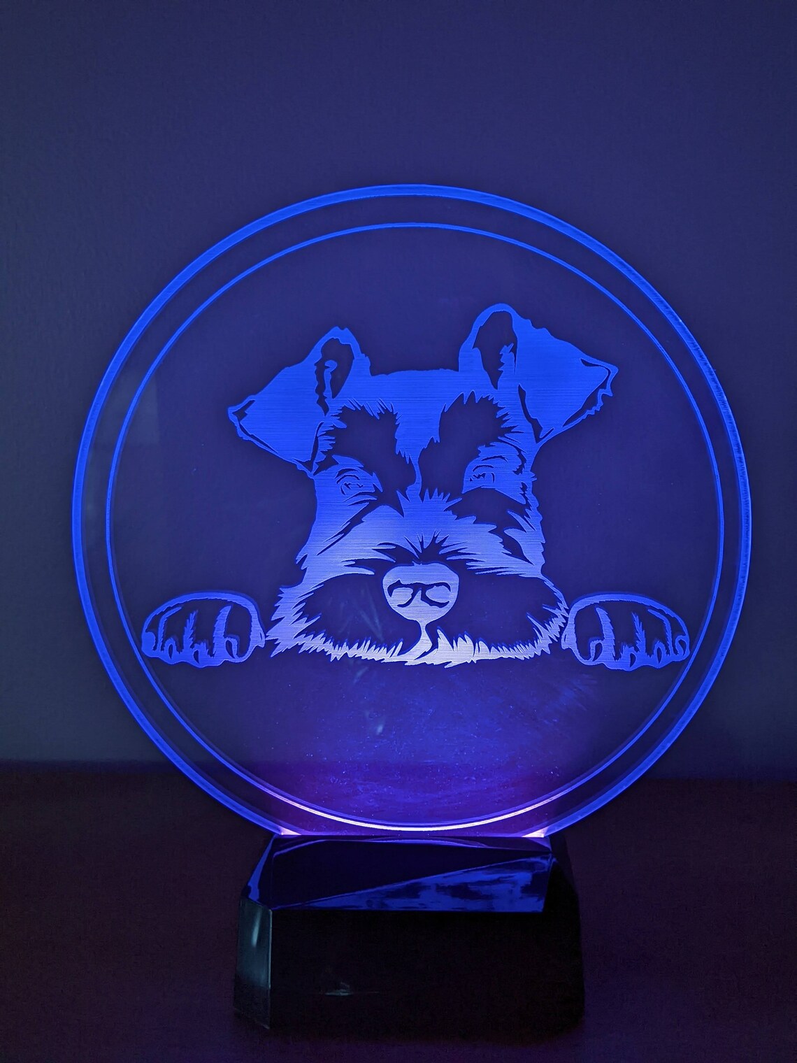 Miniature Schnauzer Acrylic LED Light Dog Sign Dog Light - Etsy