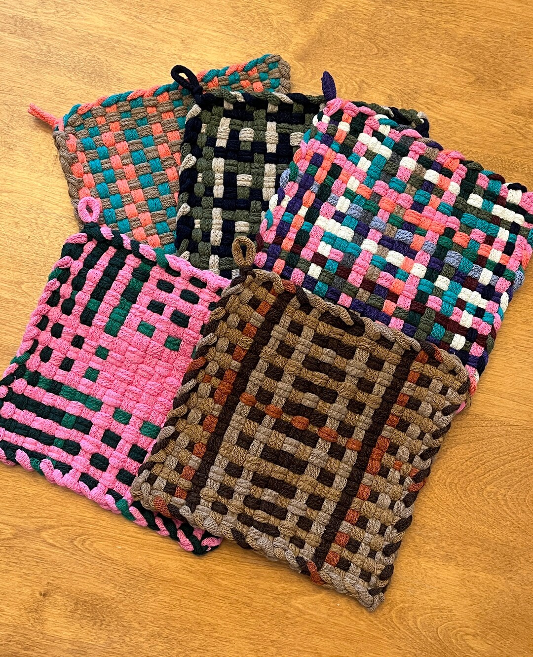 Large, 100% Cotton, Loom Woven Potholder, Multiple Colors, Sold ...