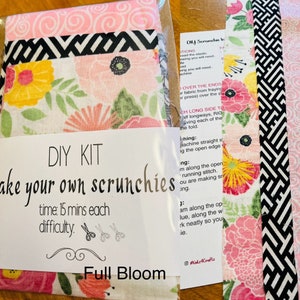 DIY Scrunchie Kits Sew Your Own Hair Tie Pre-cut, Multiple Kits ...