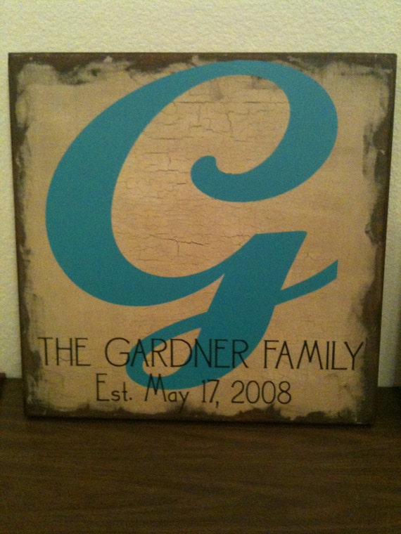 Items similar to Personalized Family Name Signs on Etsy