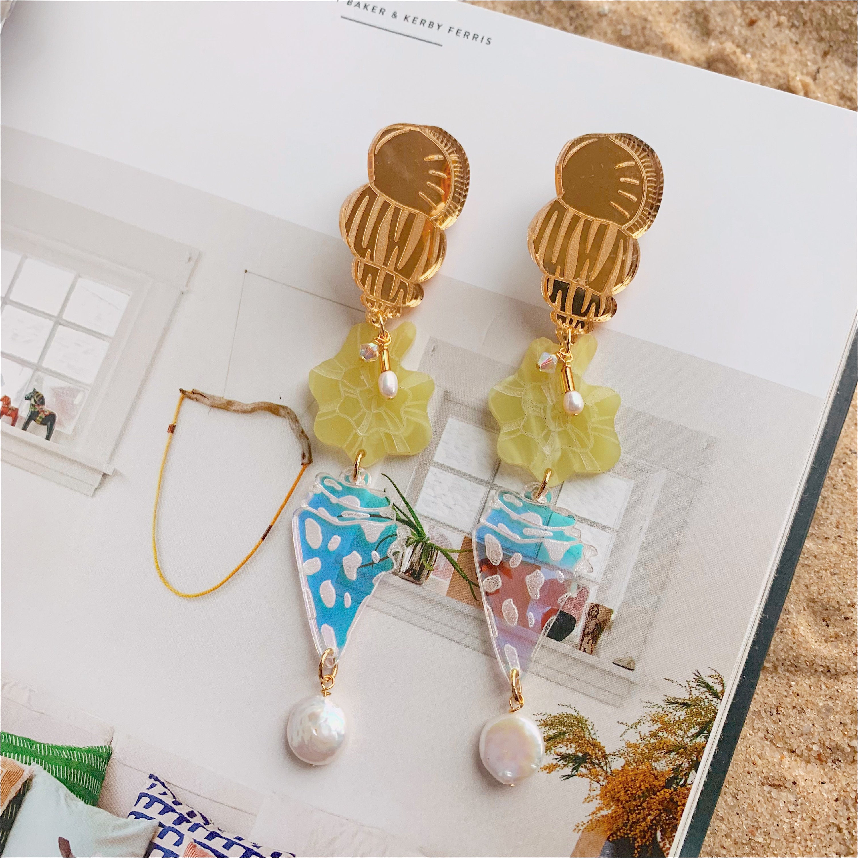 Cascading Shell Earring Svg File: Ocean, Beach, Lake, Abstract ...