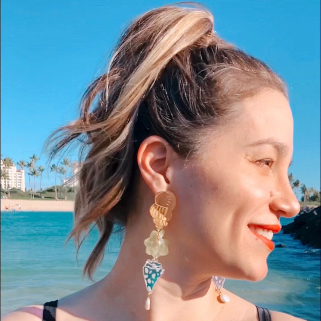 Cascading Shell Earring Svg File: Ocean, Beach, Lake, Abstract ...