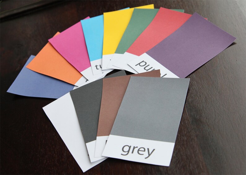 Colors Flashcards For Toddler DIY Make Your Own Basic Etsy
