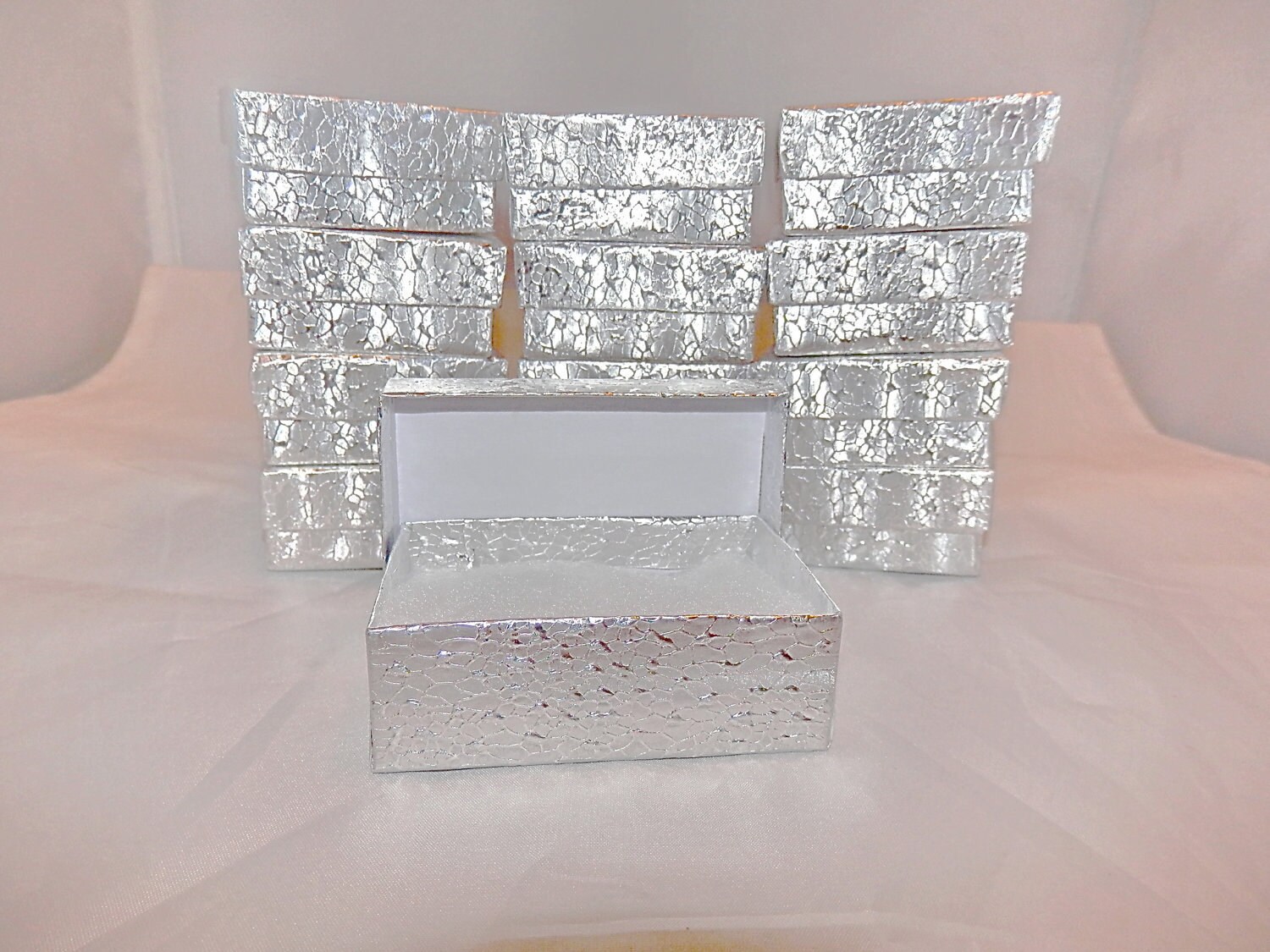 20 Silver Jewelry Presentation Display Boxes size 3.25x2.25 | Etsy
