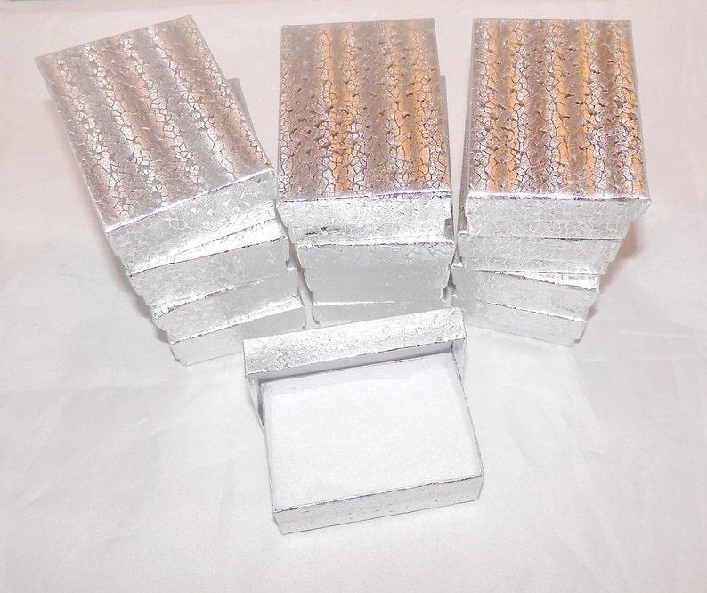 20 Silver Jewelry Presentation Display Boxes size 3.25x2.25 | Etsy