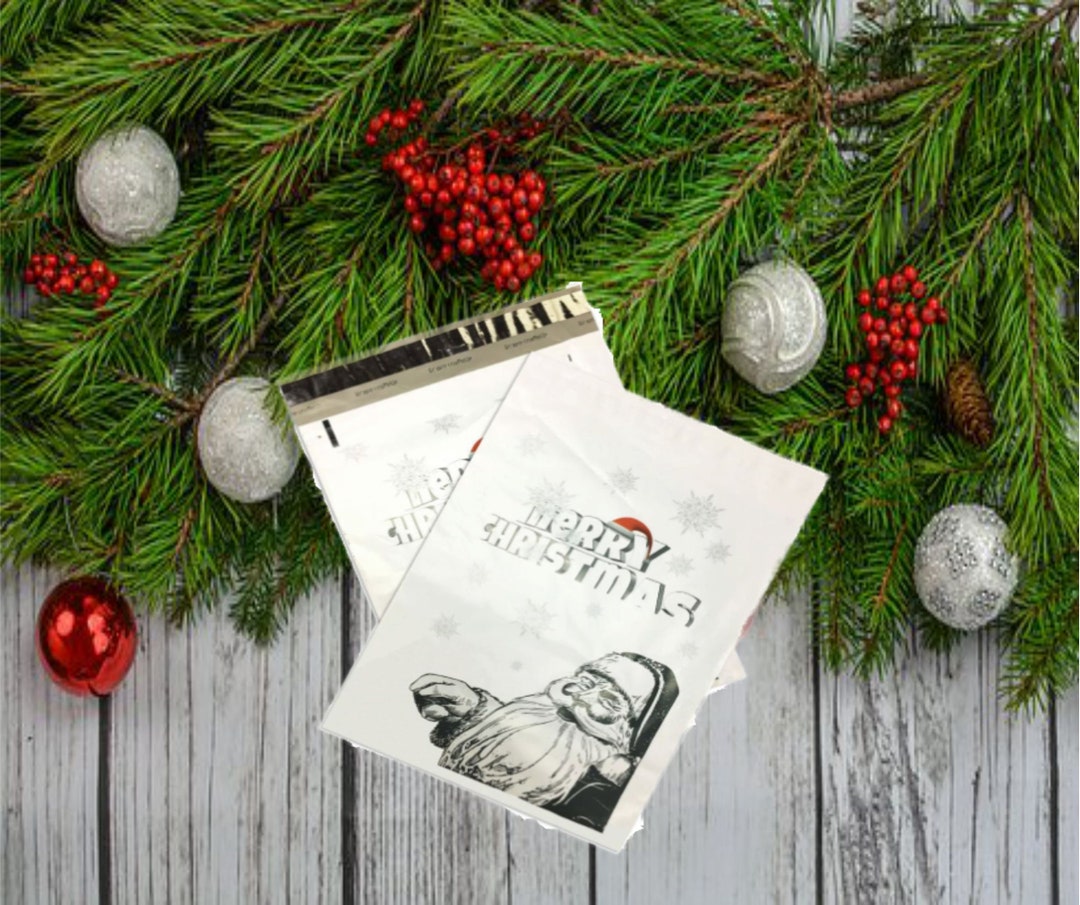 20pack 10 X 13 Santa Clause Christmas Flat Poly Mailers, Self Sealing ...