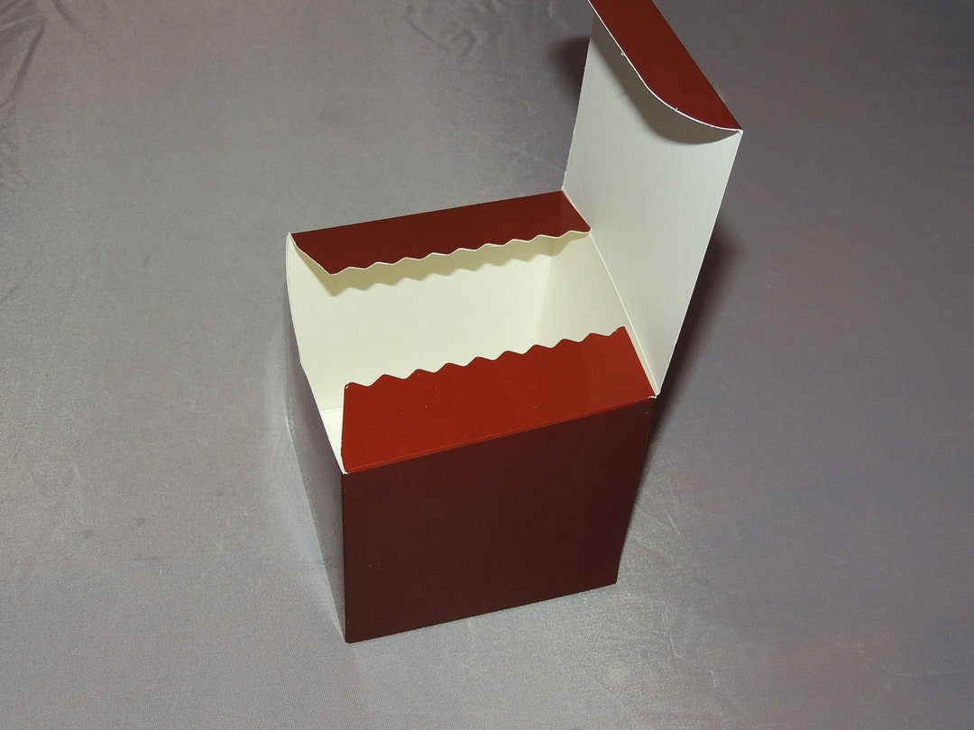 30 Pack 4x4x4 Chocolate Fold and Tuck Gift Boxes, Wedding Favor Box ...