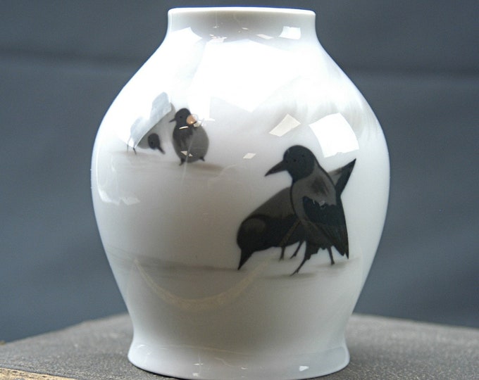 Hubach Vintage Vase - Shades of Grey - Crows - Beautiful Vintage ...