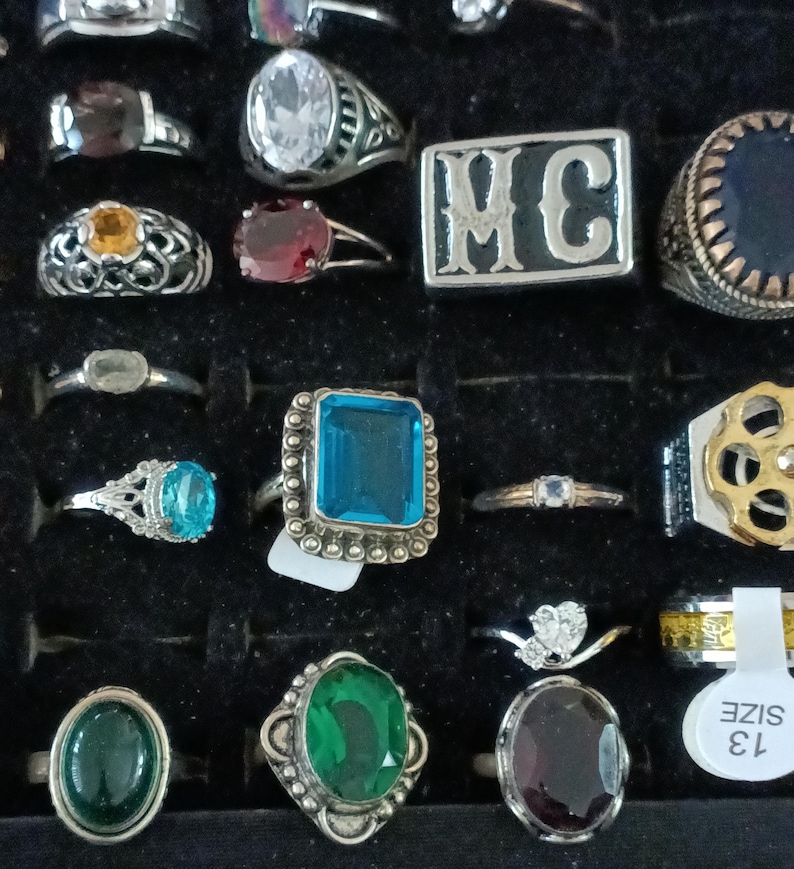 LOT of 59 RINGS Investment Opportunity Sterling Silver, Yellow and ...