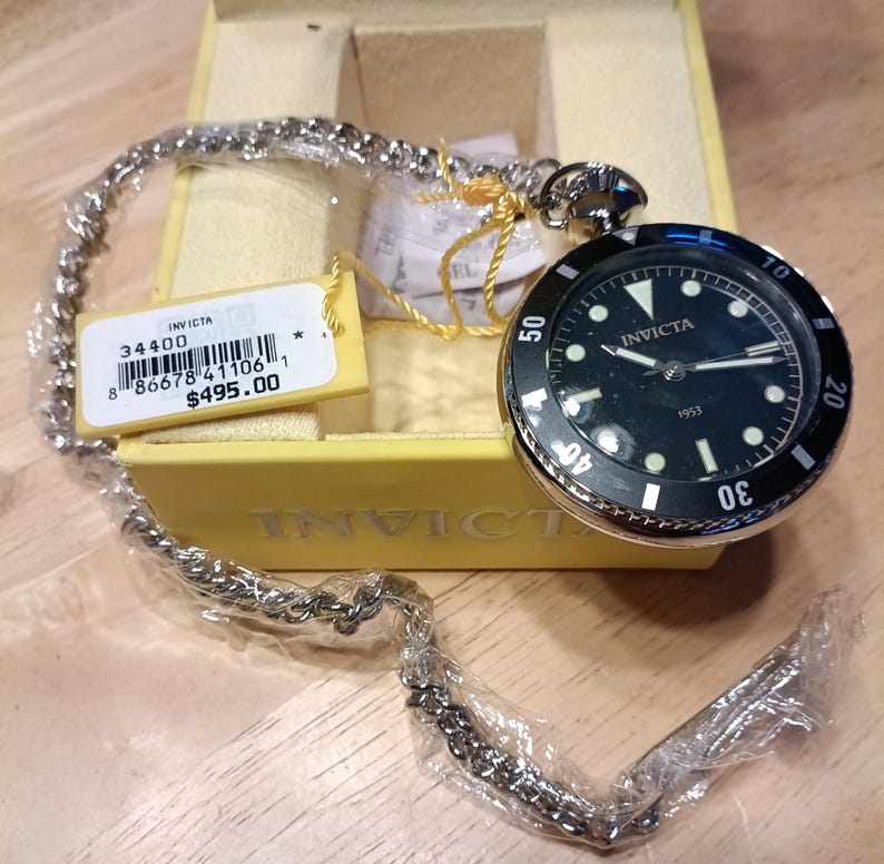 Invicta Travel Case Set, Flask, Shot Glasses, Pocket Watch, Radio ...