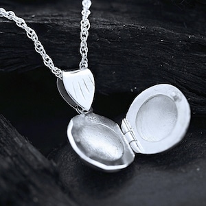 Small Locket Solid Sterling Silver Round Locket Necklace Child Locket ...