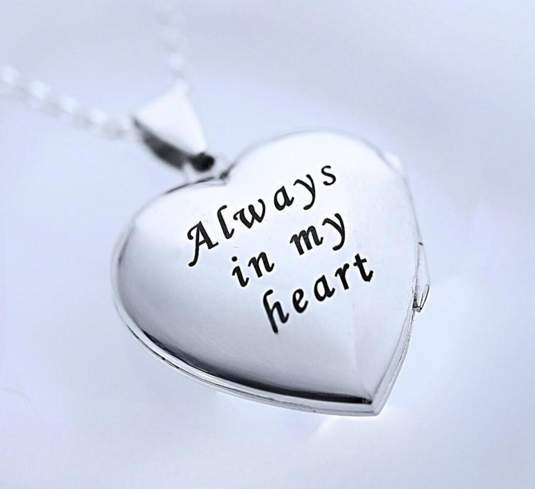 Engraved Lockets Laser Personalized Engraved Sterling Silver Heart ...