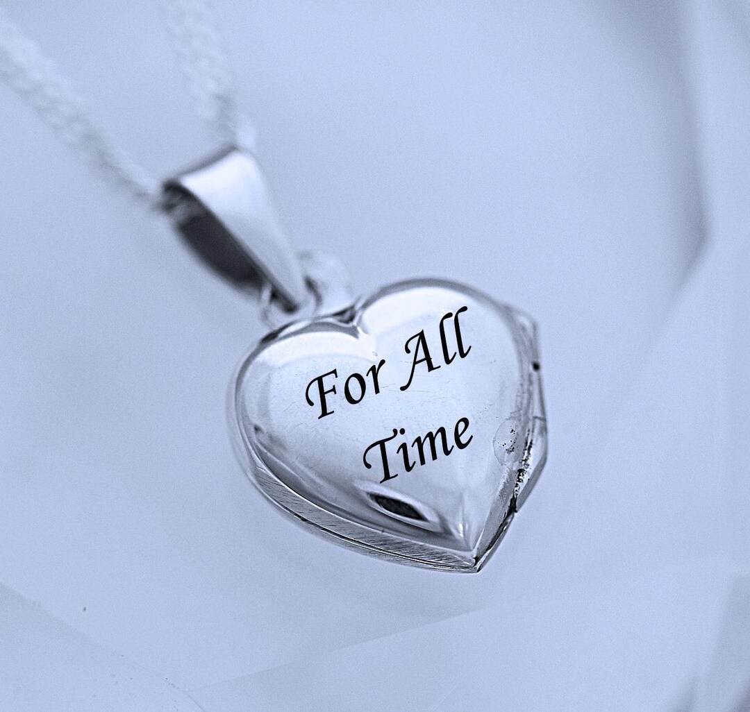 Solid 925 Sterling Silver Lockets With Engraving Silver Heart Locket ...