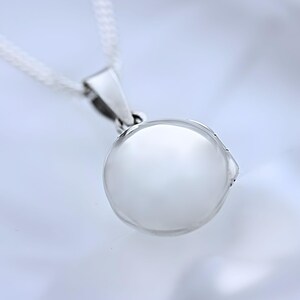 Real 925 Silver Locket Necklace. Small Round Sterling Silver Locket ...