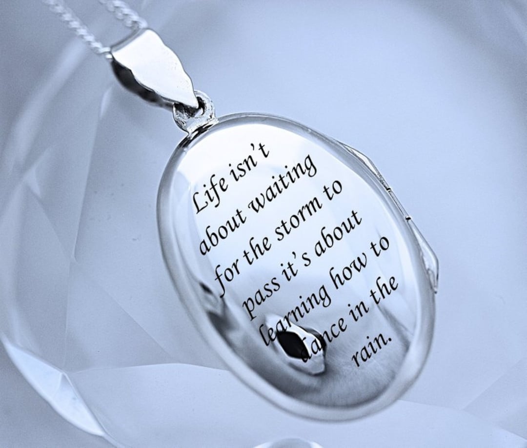 Personalized Oval Locket 925 Sterling Silver, Engraved Photo Locket ...