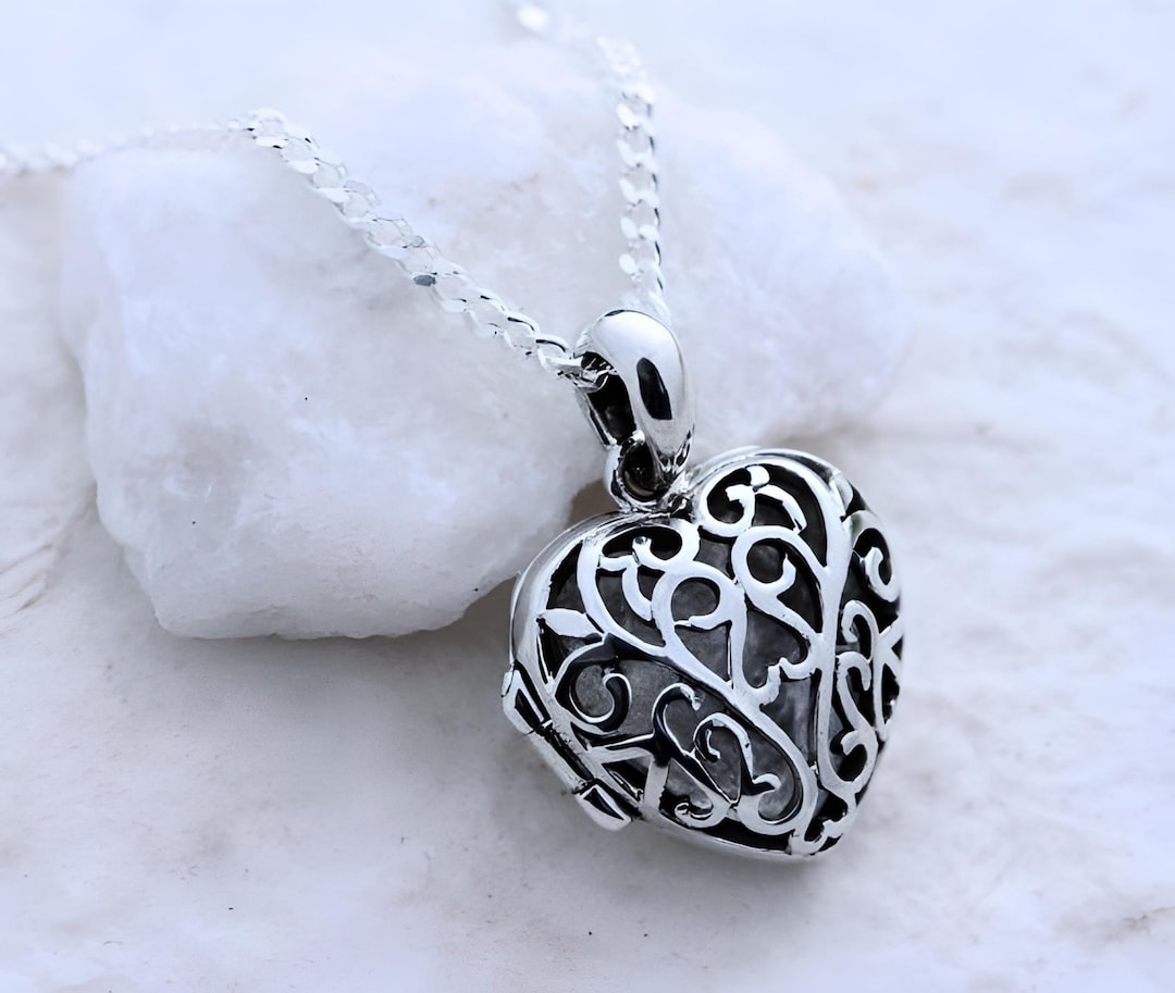 Sterling Silver Heart Lockets, Solid Sterling Silver Knot Locket ...