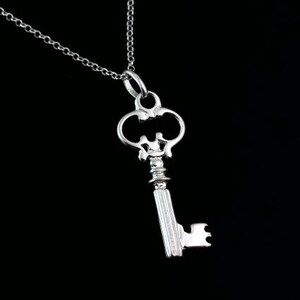 Sterling Silver Key Necklace Key Jewelry Antique Key - Etsy