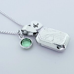 Rectangular Locket Necklace. Sterling Silver Rectangular - Etsy