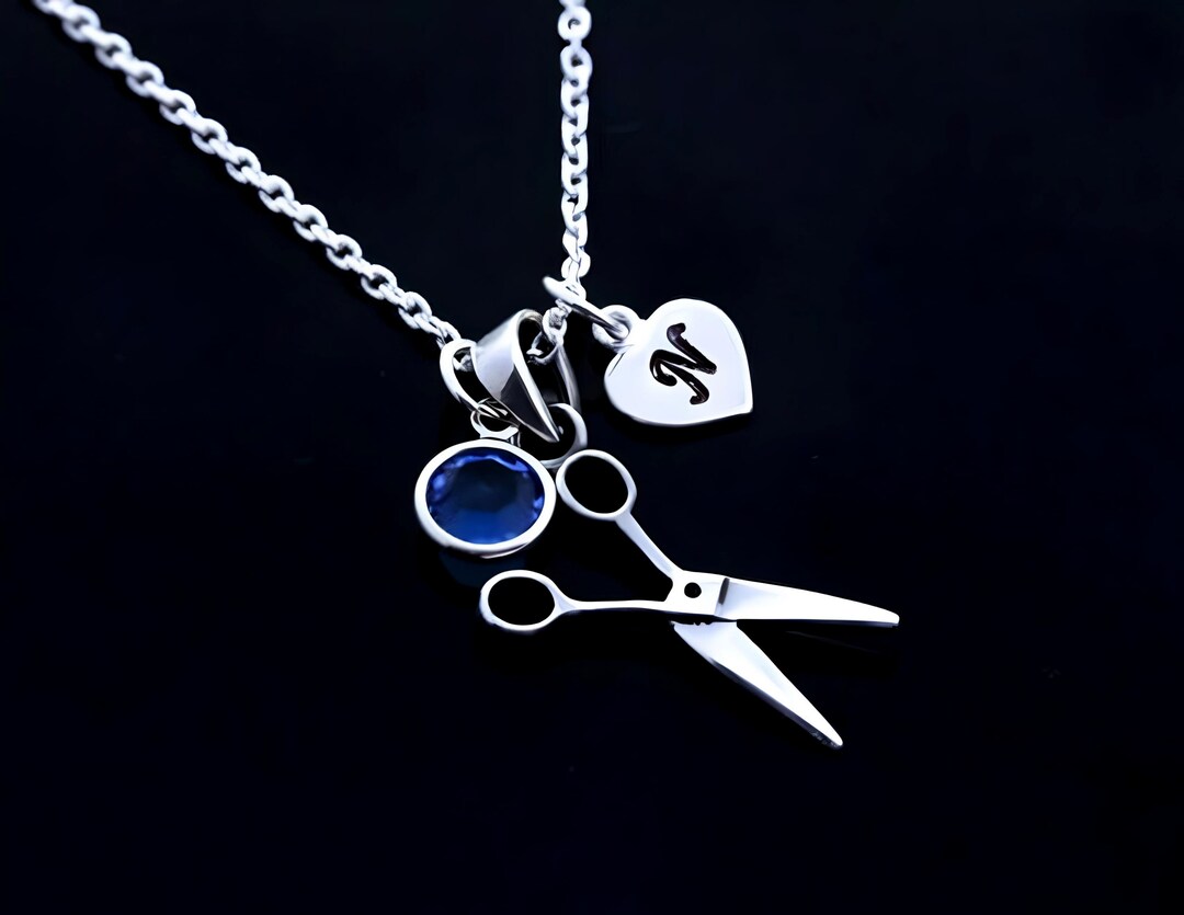 Sterling Silver Scissors Necklace. Personalized Silver Pair of Scissors ...