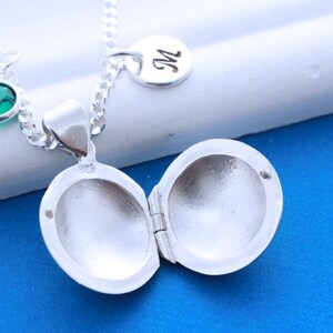 Lockets Sterling Silver Locket Necklace Personalized Round - Etsy