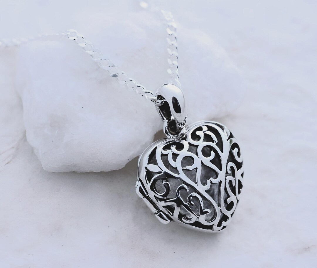 Sterling Silver Heart Lockets, Solid Sterling Silver Knot Locket ...