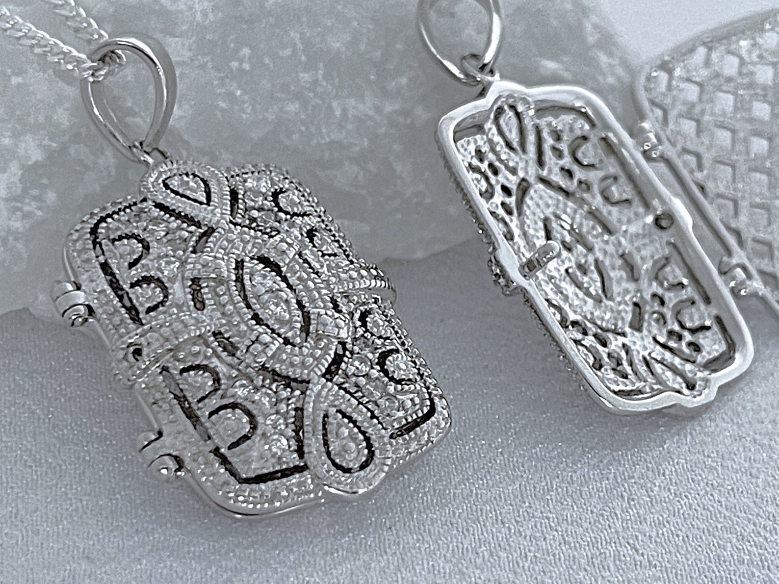 Solid Sterling Silver Locket . Silver Wedding Locket With - Etsy