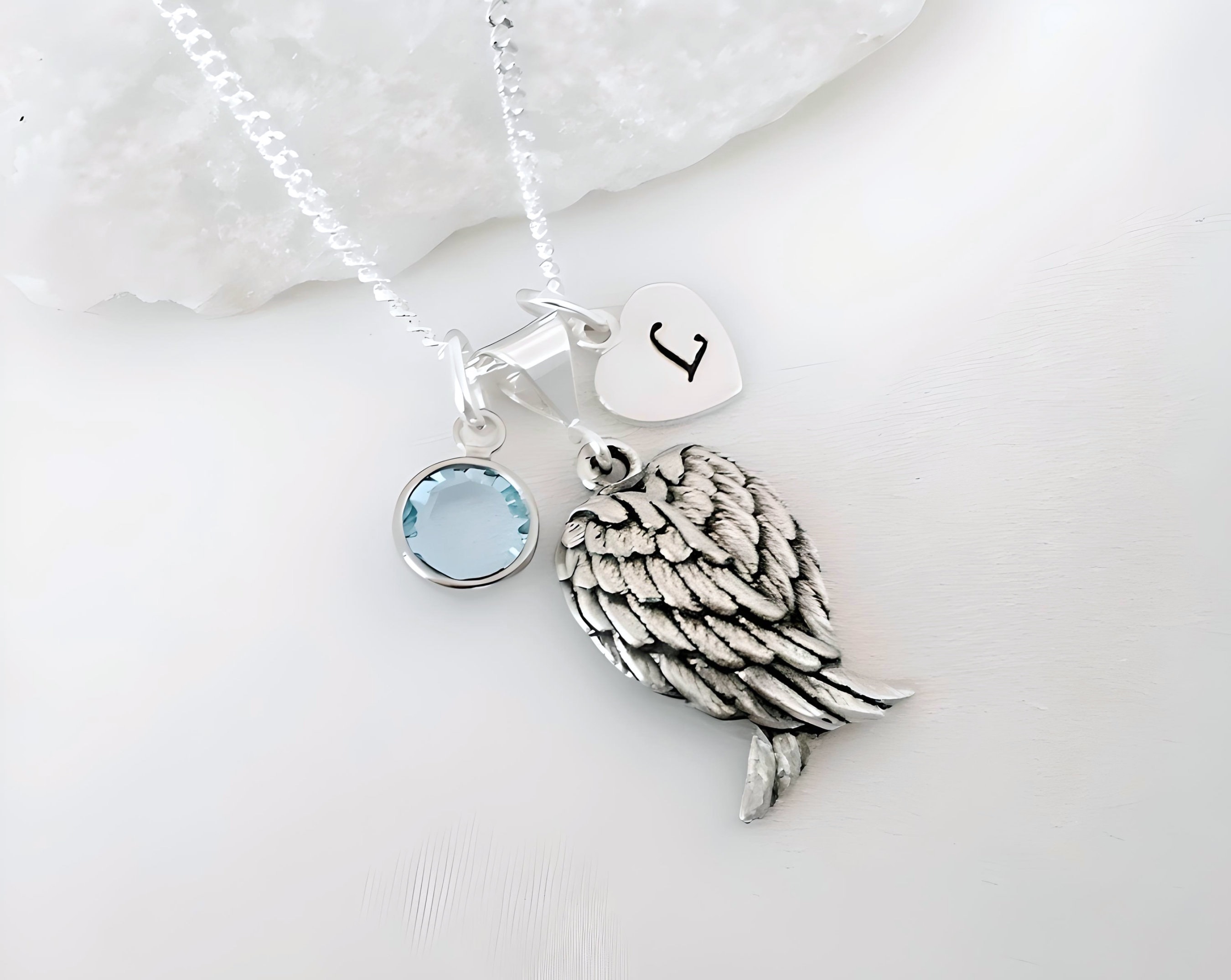 Sterling Silver Wing Necklace, Sterling Silver Angel Wing Necklace ...