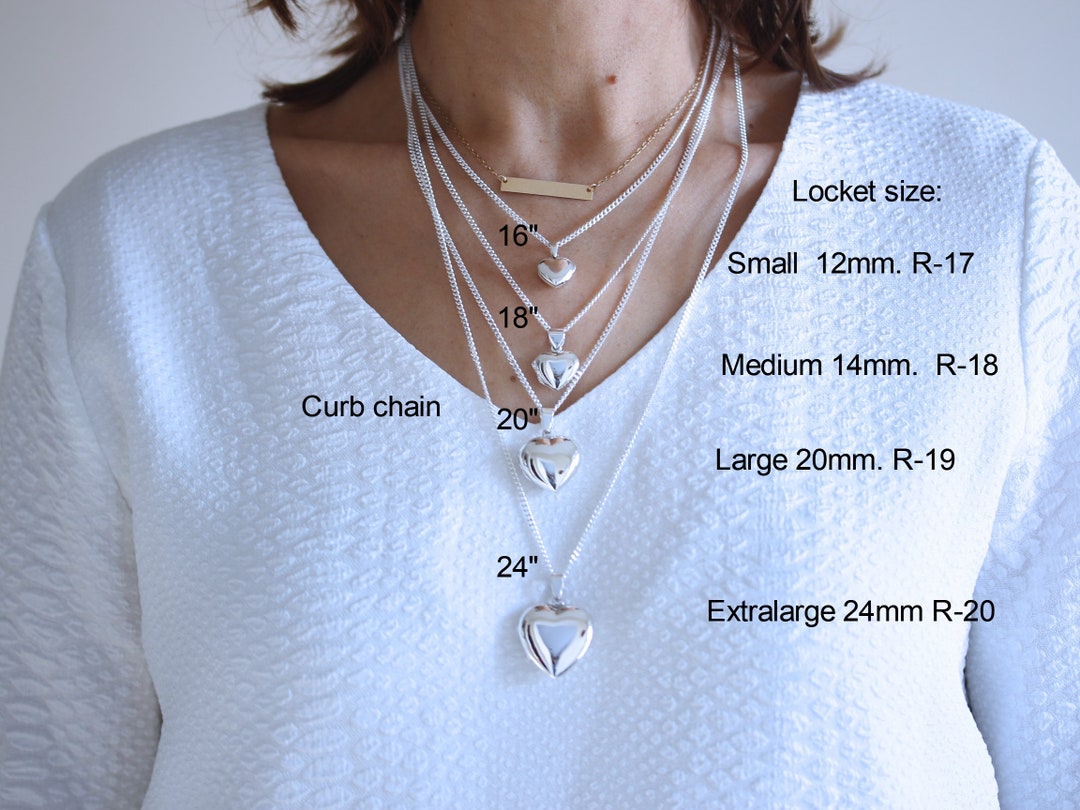 Laser Engraved Locket Necklace. Choose Locket Size. Sterling Silver ...