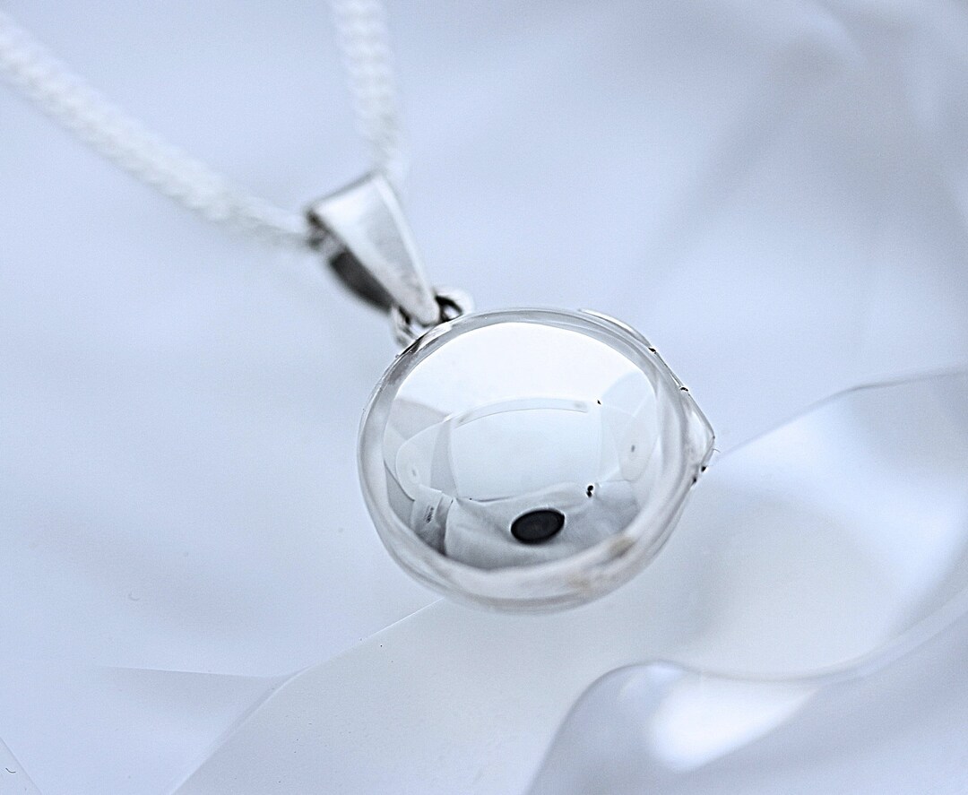 Real 925 Silver Locket Necklace. Small Round Sterling Silver - Etsy