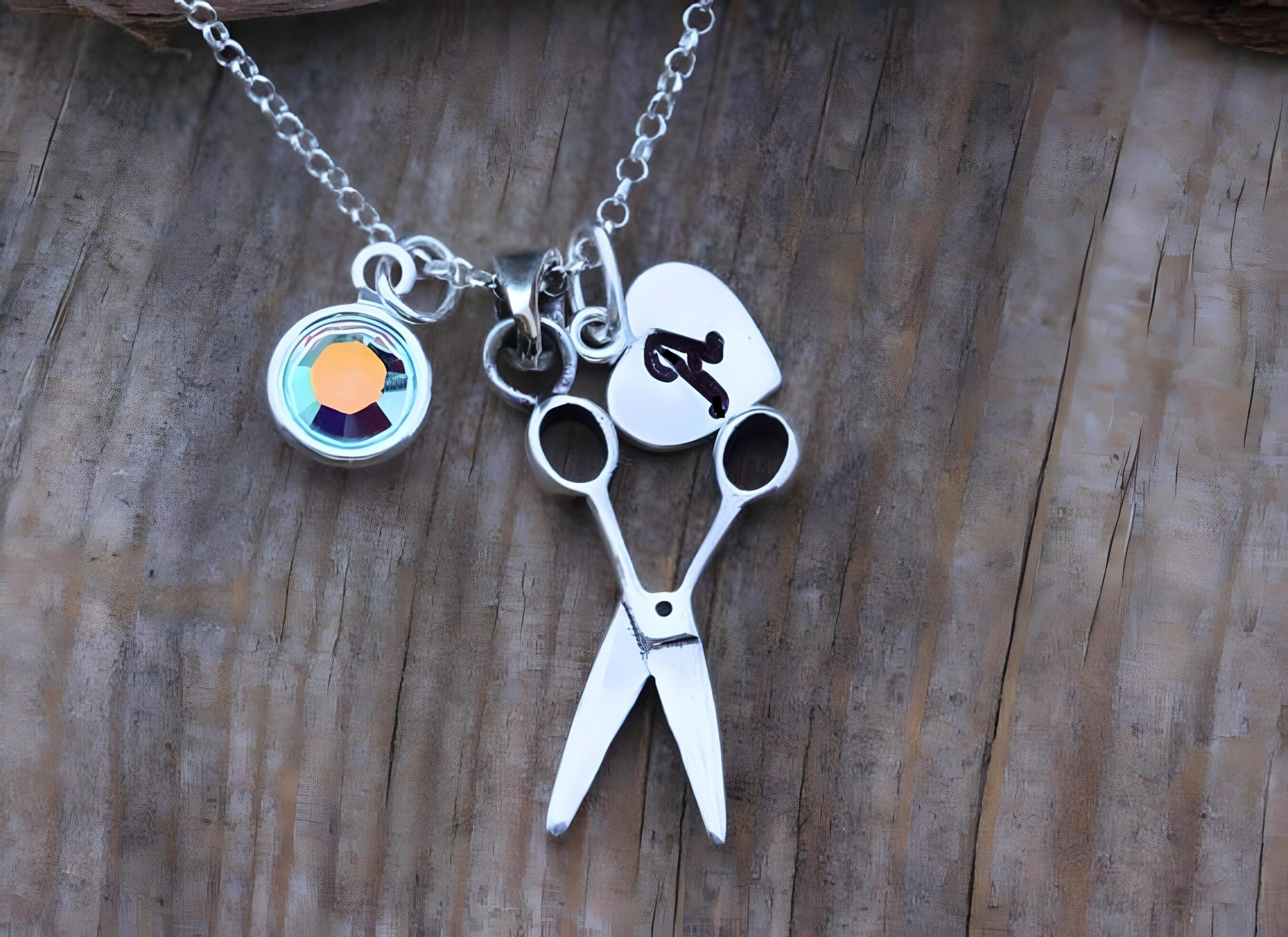 Sterling Silver Scissors Necklace. Personalized Silver Pair of Scissors ...