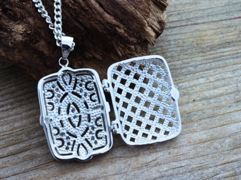 Solid Sterling Silver Locket . Silver Wedding Locket With - Etsy