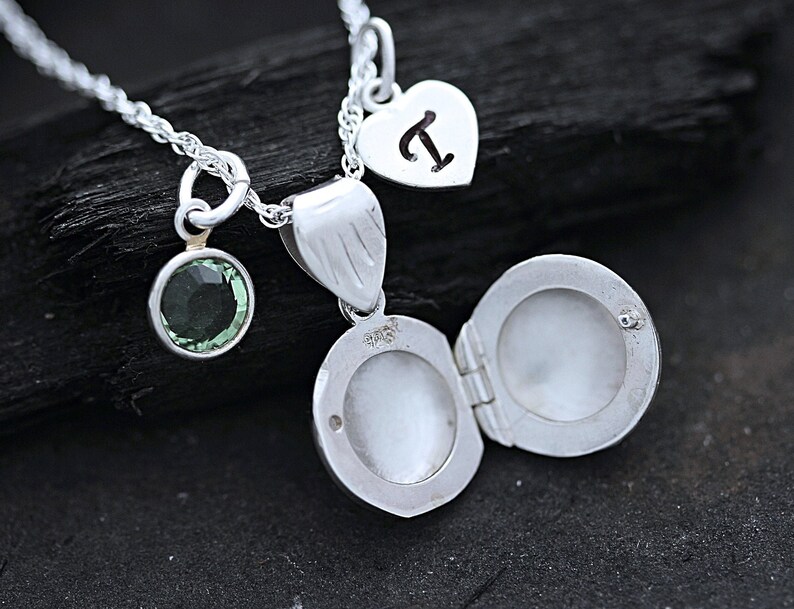 Small Silver Round Locket Necklace sterling Silver Fancy | Etsy