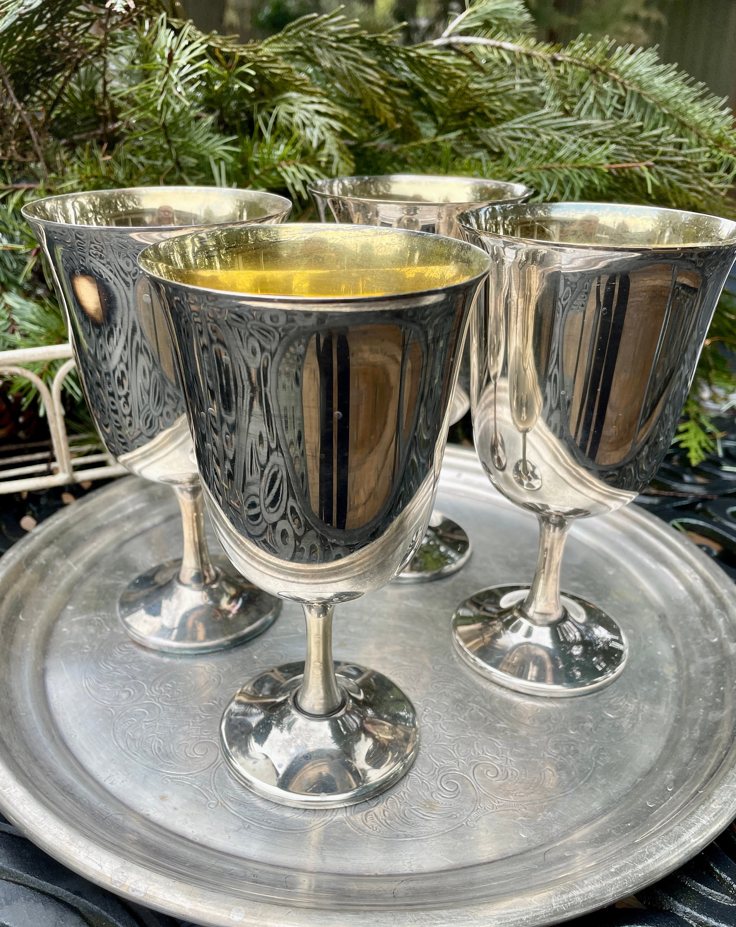 Antique Silver Goblets