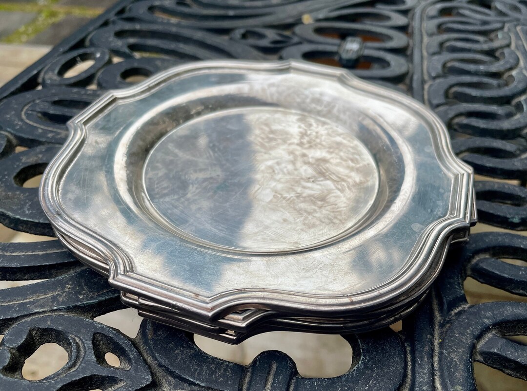 Vintage Sheffield Bread Plate, Small Silver Plates, Sheffield 1093, LBS ...