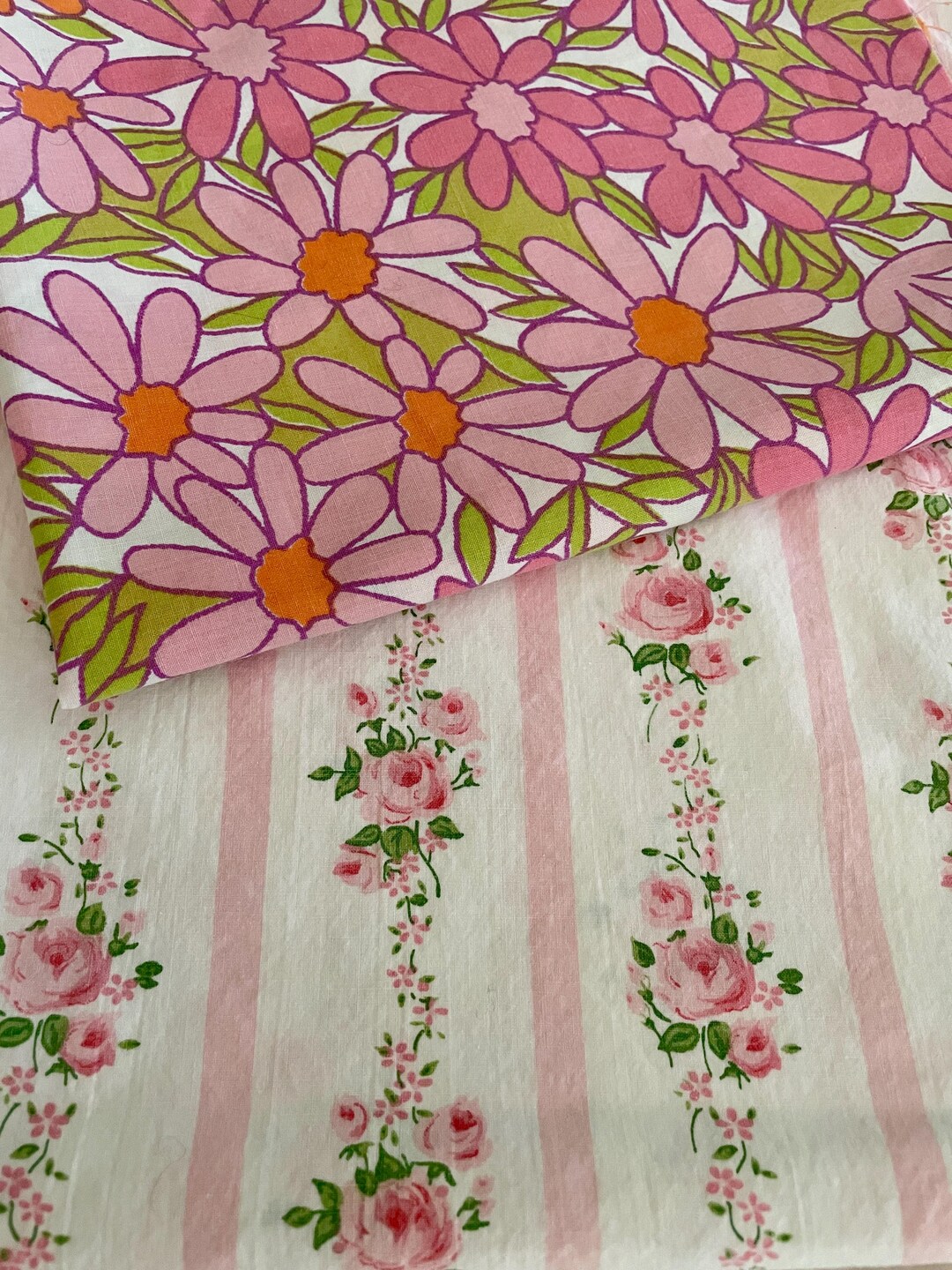 Retro Linens, Wonderful Patterns and Designs, 1960s, 70s, and 80s, Four ...