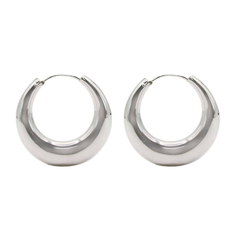 Large Hollow Round Shape Hoop Handmade Solid 925 Sterling - Etsy
