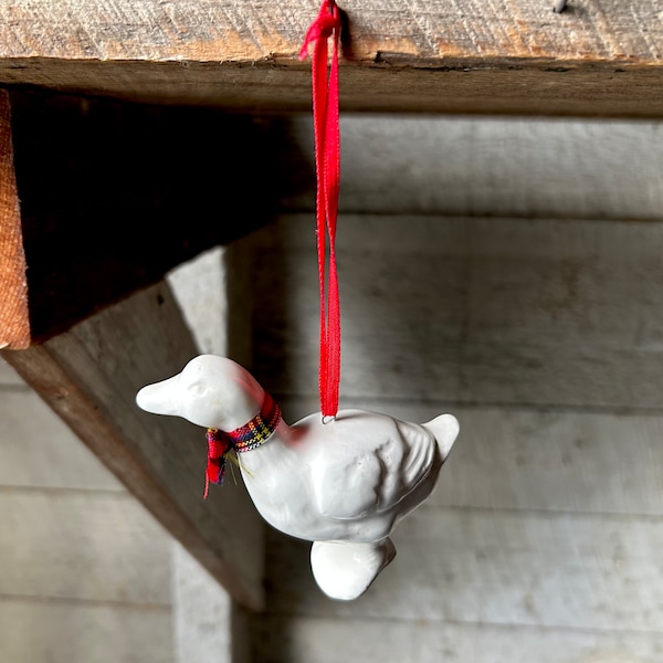 Ceramic Goose Ornament - Etsy