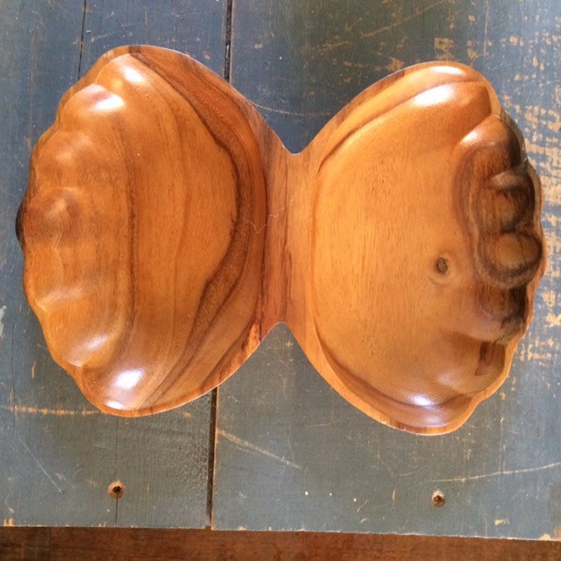 Monkey Pod Wood Serving Tray Made in the Philippines Mid - Etsy