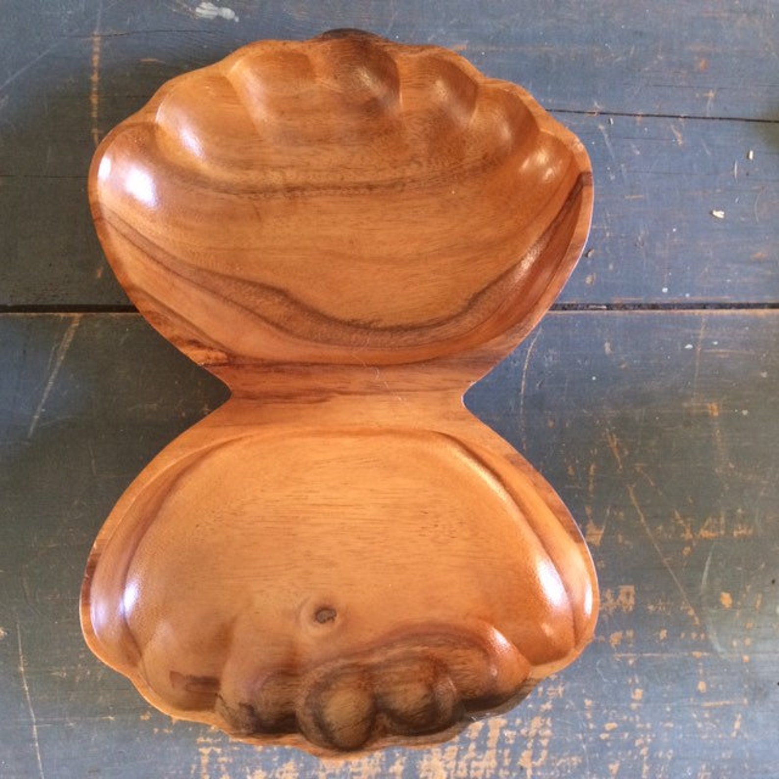 Monkey Pod Wood Serving Tray Made in the Philippines Mid - Etsy