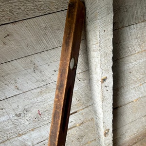 Vintage Long Handmade Wood Level 4 Feet Working Level Display Piece ...