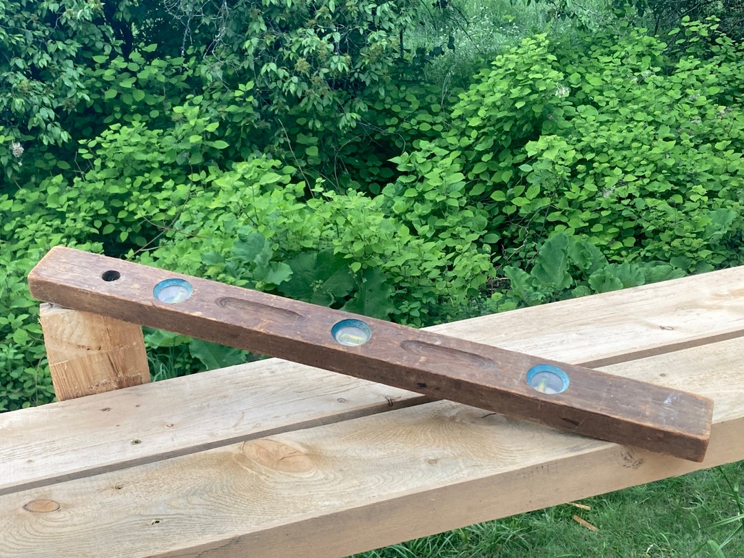 Large Vintage Wood Working Level Display Piece Farmhouse Primitive ...