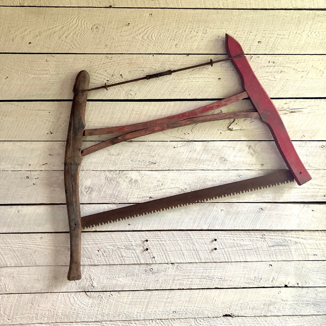 Farmhouse Antique Bow Saw Primitive Rustic Decor Cross Cut Saw Buck Saw ...