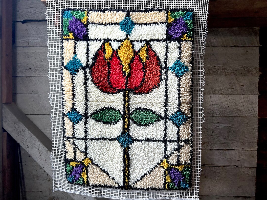 Latch Hook Tapestry Wall Hanging Handmade Wool Fiber Art Wall Decor - Etsy
