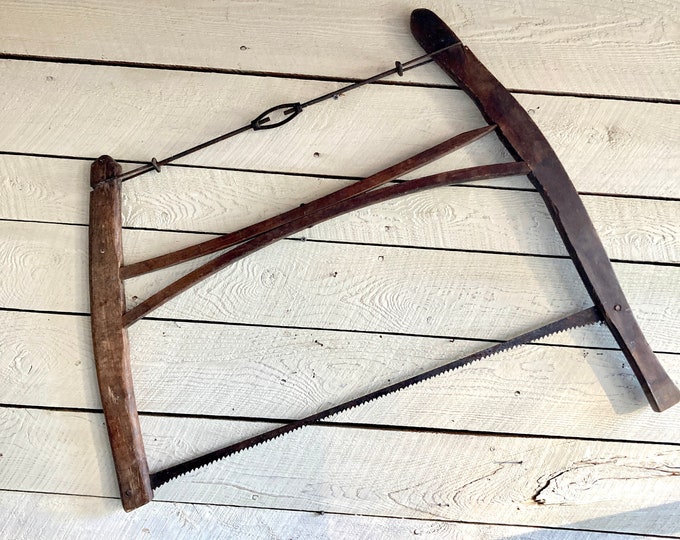 Farmhouse Antique Bow Saw Primitive Rustic Decor Cross Cut Saw Buck Saw ...