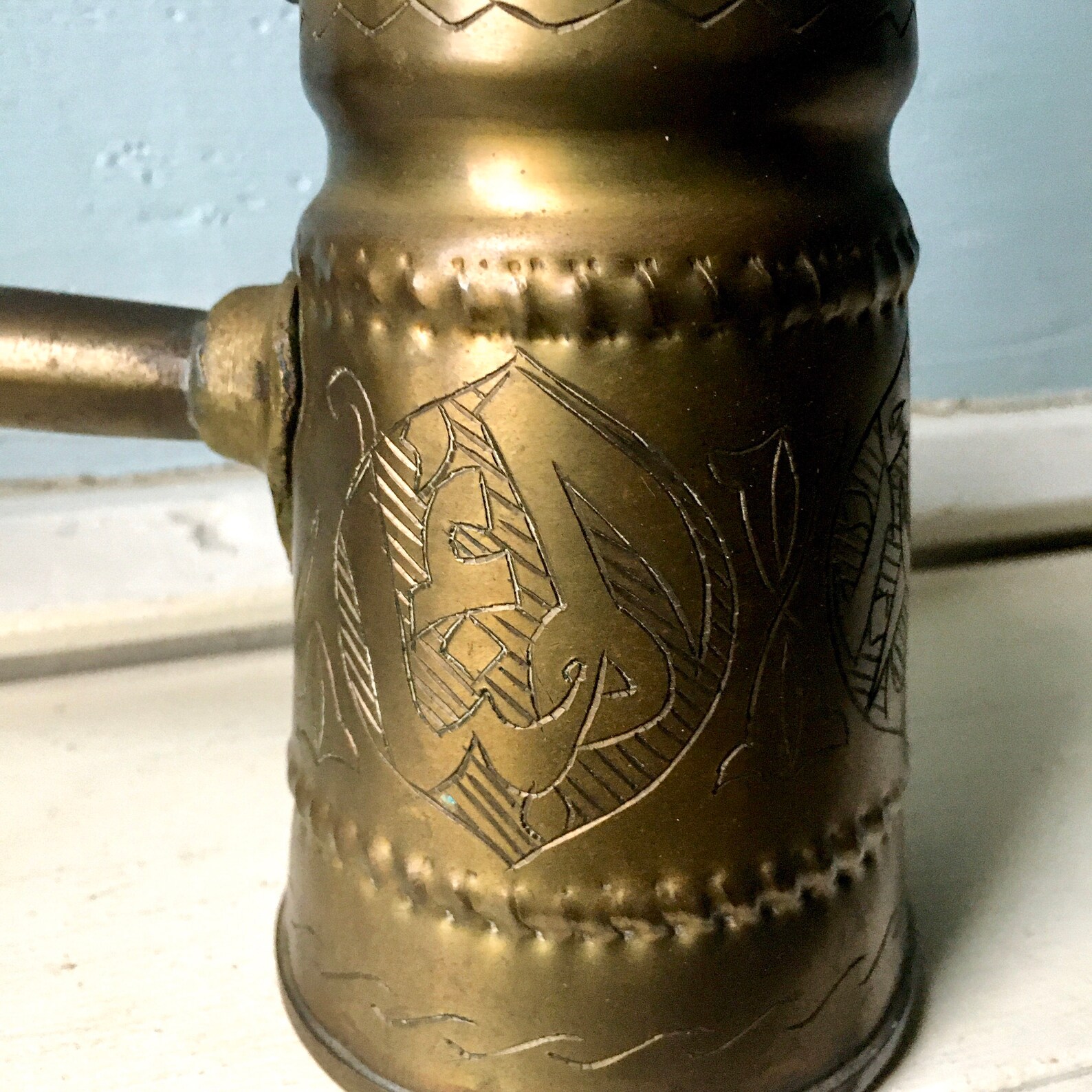 Antique 19th Century Middle Eastern Brass Dallah With Stick | Etsy